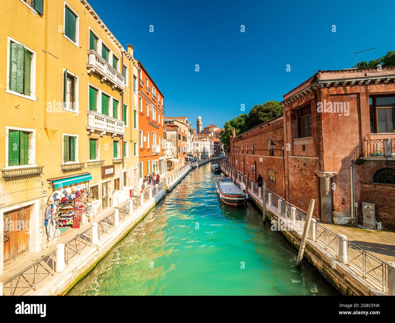 Venice City Shape with the water canal and the colored house facades ...
