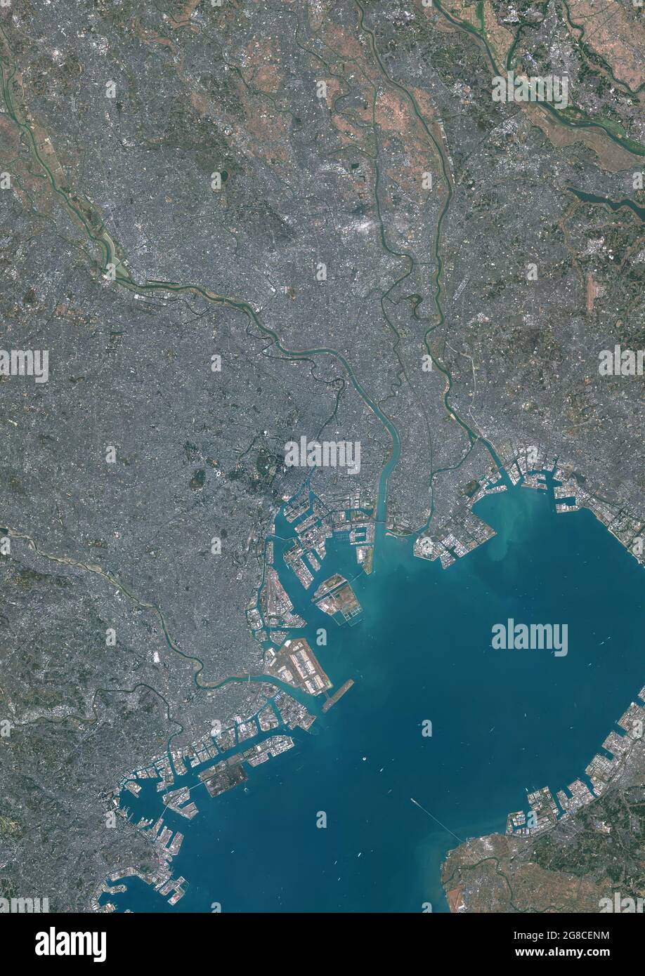 Aerial view tokyo satellite image hi-res stock photography and images ...