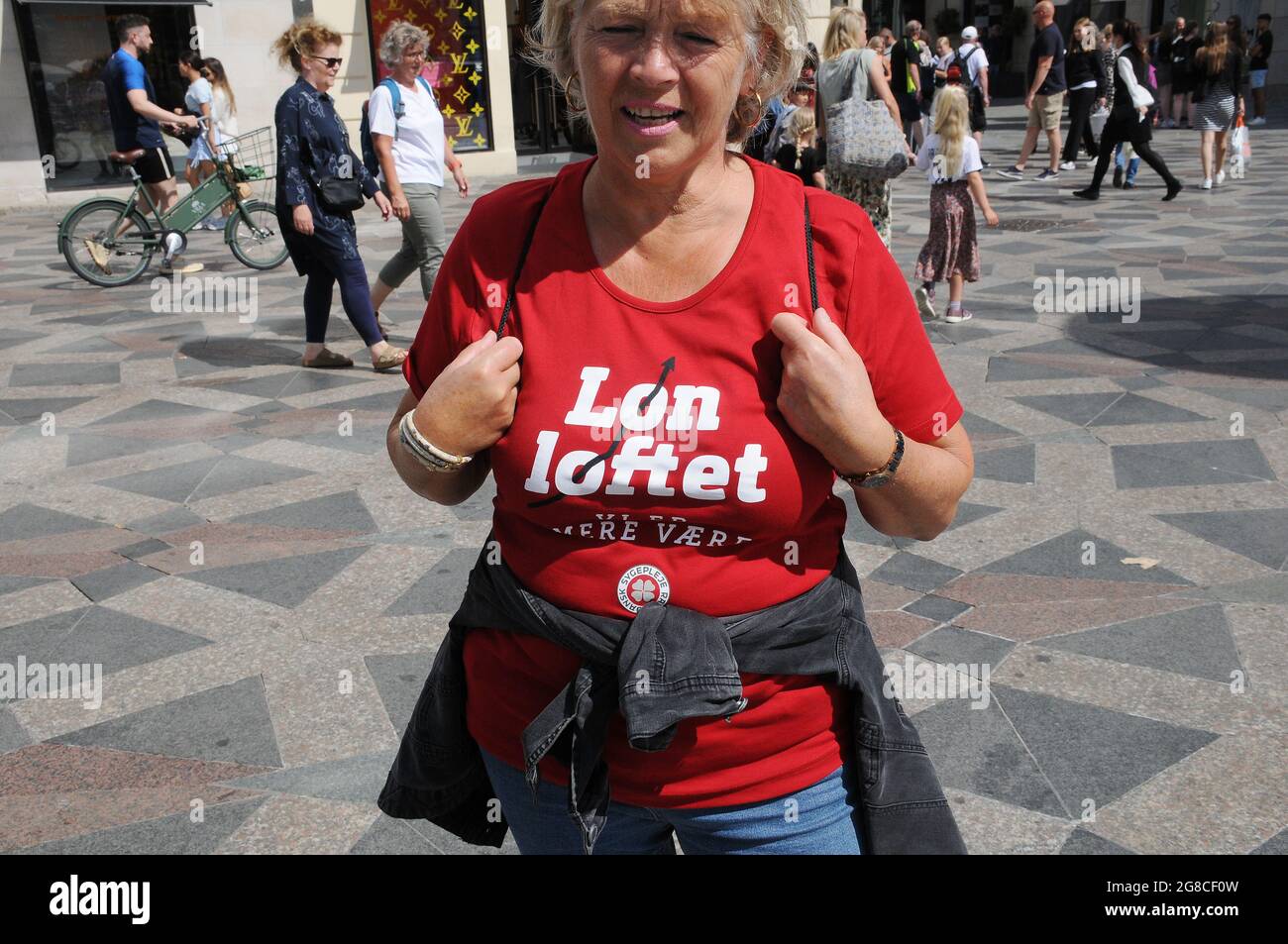 Copenhagen, Denmark.19 July 2021, Danish nurse demond higher wages for ...