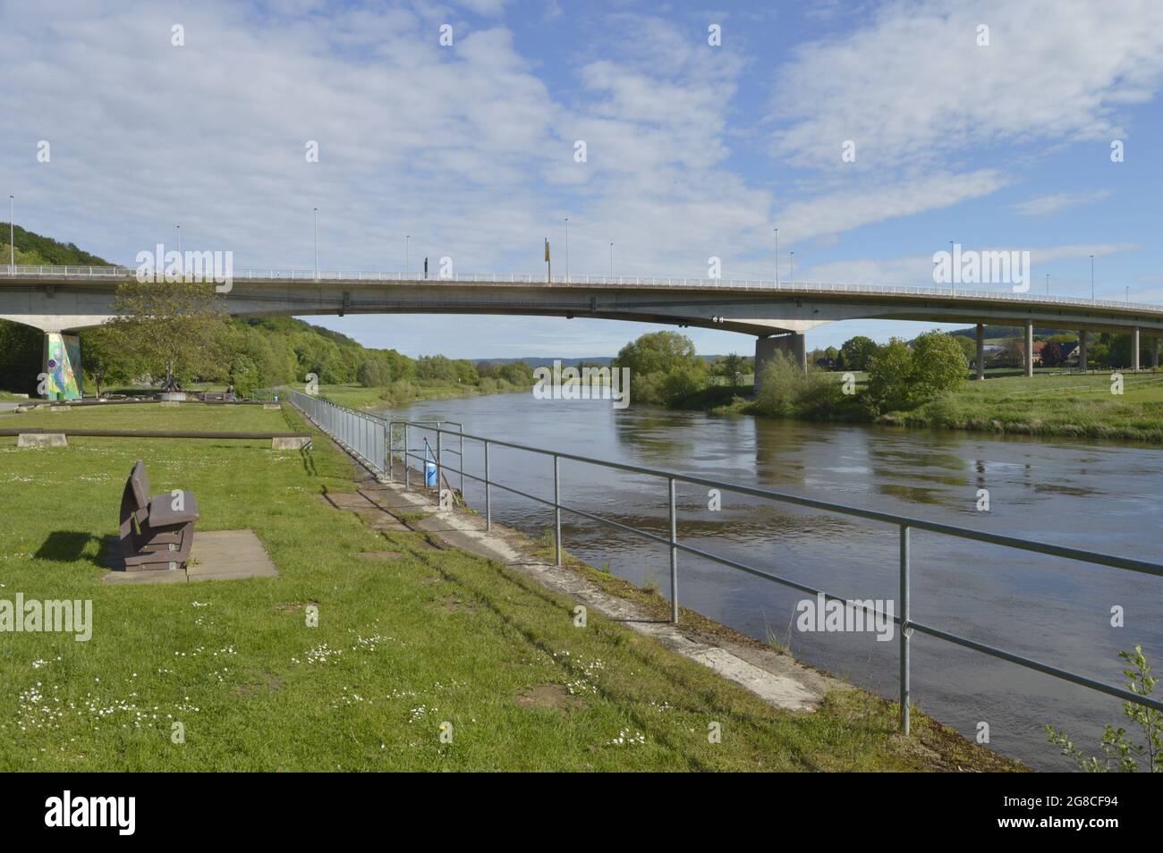The Weser river in Vlotho, Germany Stock Photo - Alamy