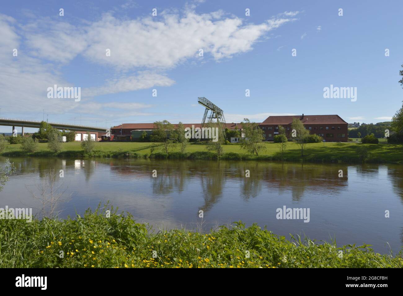 The Weser river in Vlotho, Germany Stock Photo - Alamy