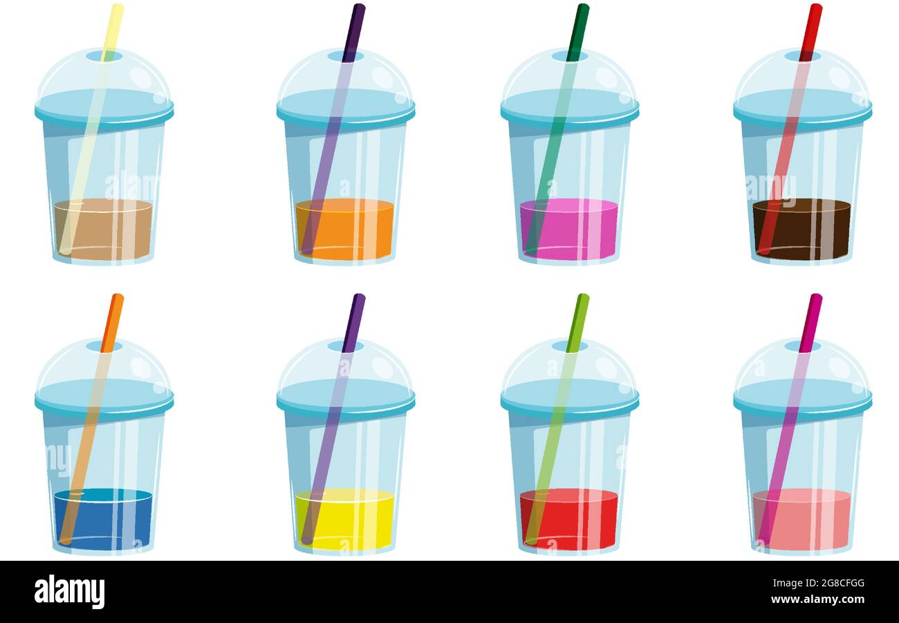 Cold summer drink set Cut Out Stock Images & Pictures - Alamy