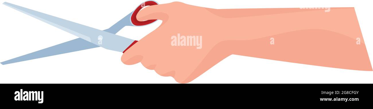 hand cutting with scissors Stock Vector Image & Art - Alamy