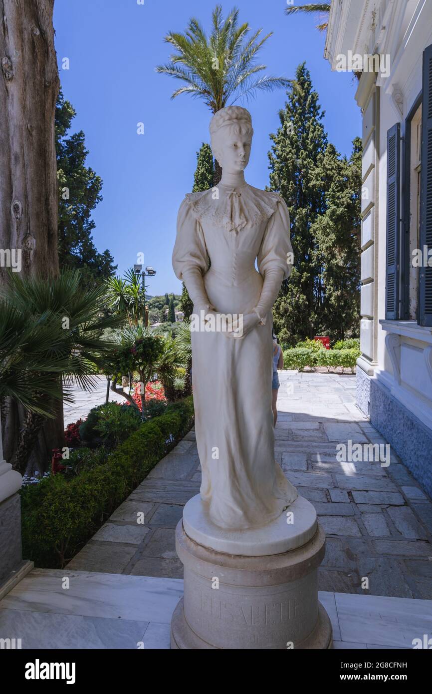 Statue of Empress Elisabeth of Austria known Sisi in front of ...