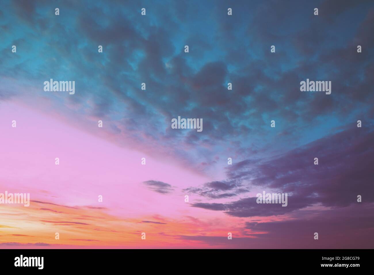 Colorful cloudy sky at sunset. Gradient color. Sky texture. Abstract ...