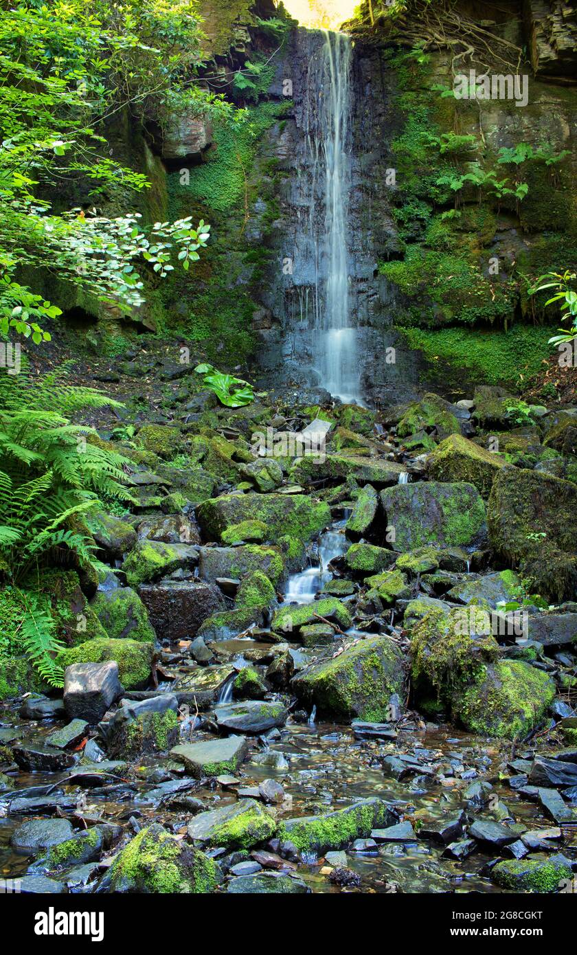 The big drop created by a waterfall in a country park Stock Photo - Alamy