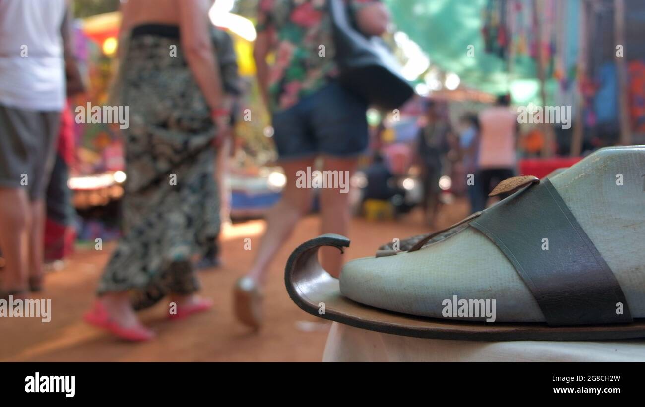 Anjuna hippie market goa hi-res stock photography and images - Alamy