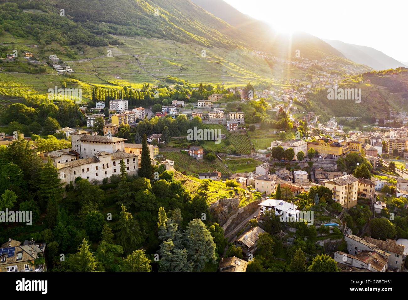 Sondrio from the castle hi-res stock photography and images - Alamy