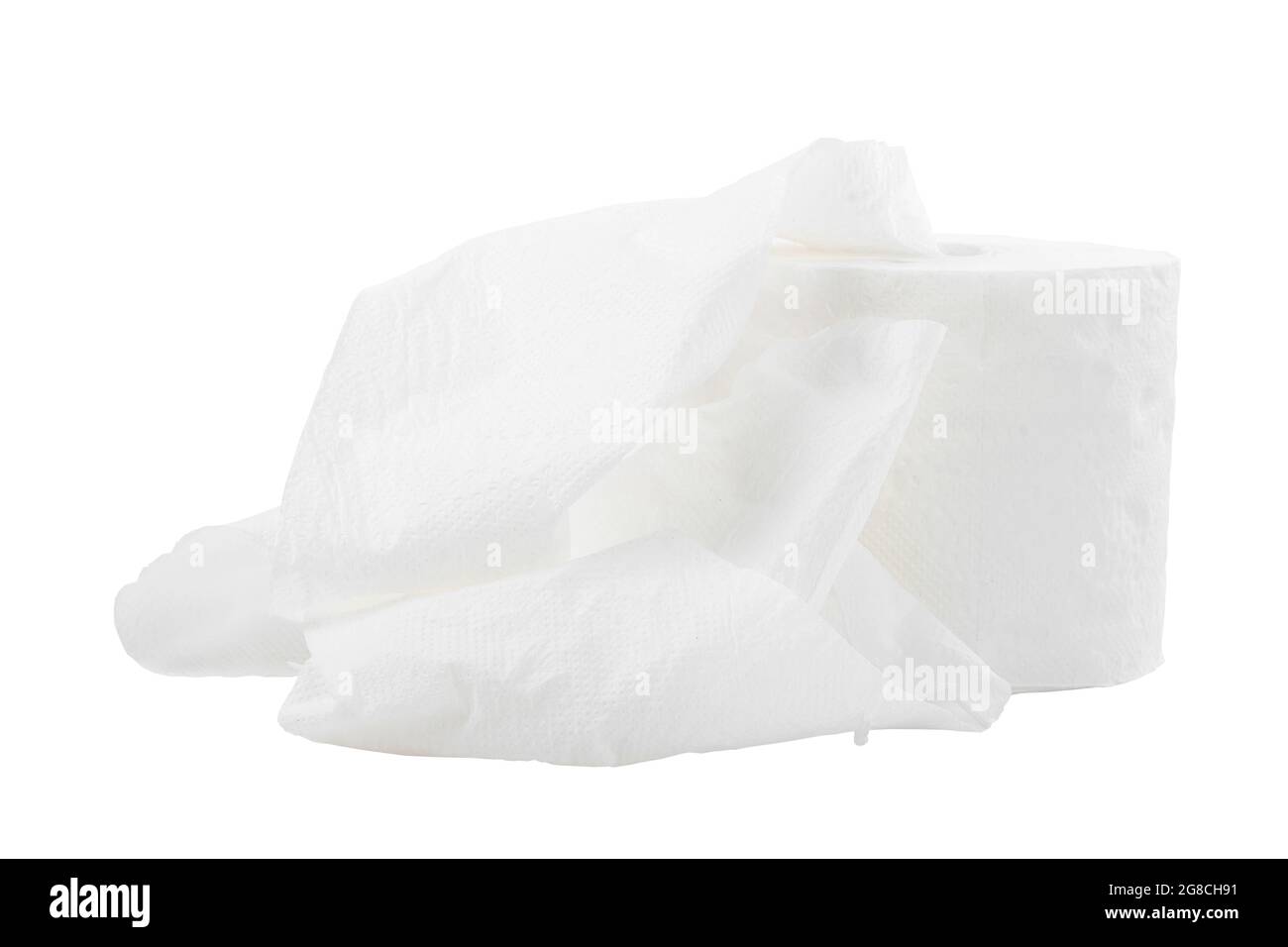 Tissue paper rolls isolated on white background, Save clipping path ...