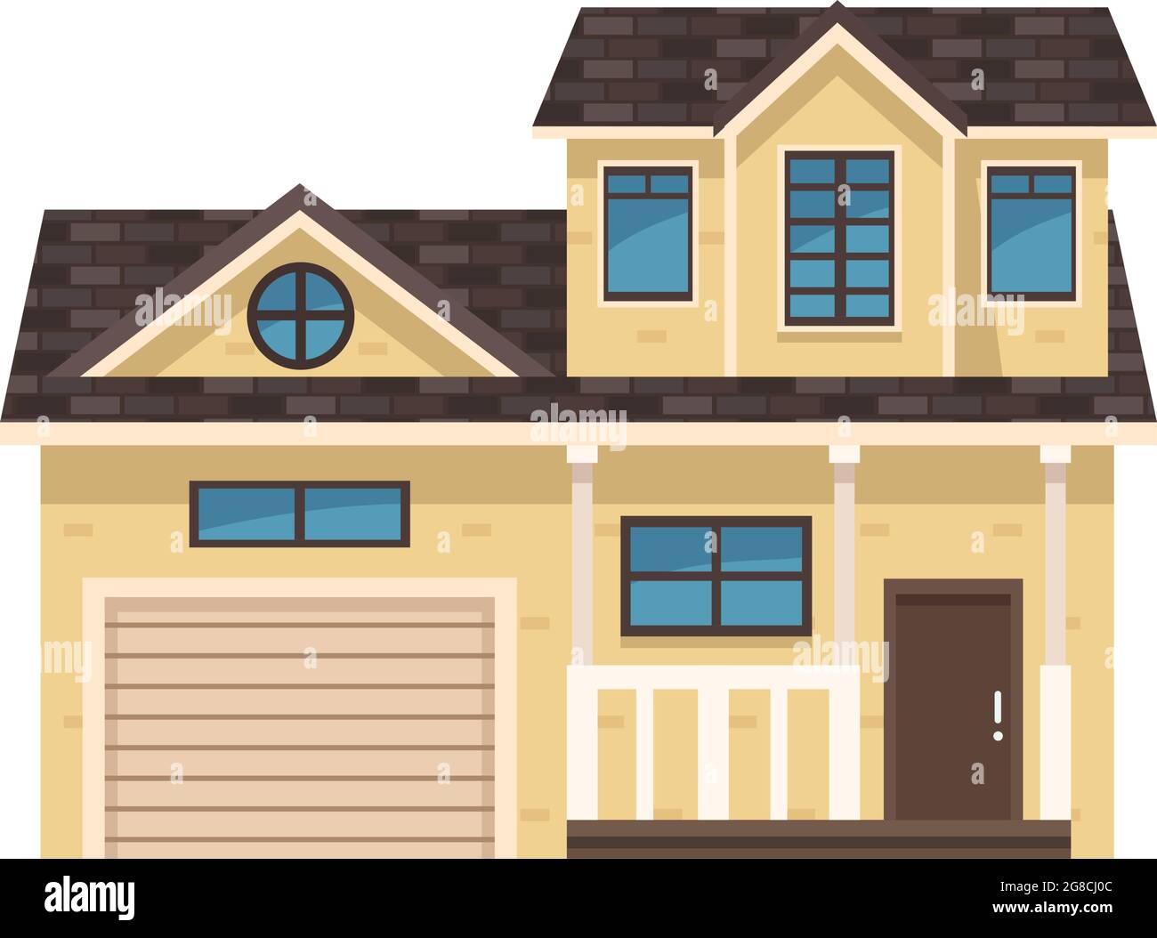 cream house front Stock Vector Image & Art - Alamy