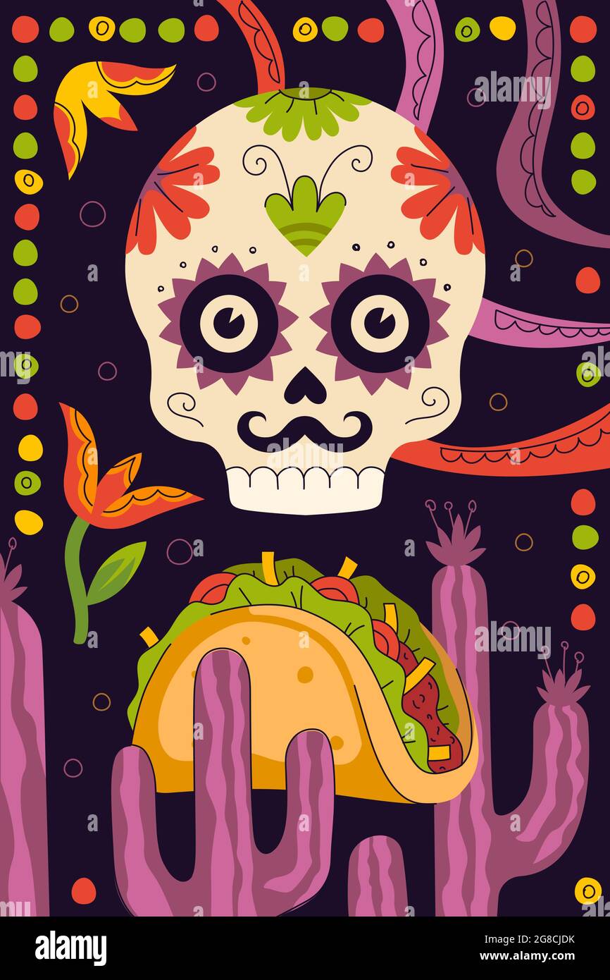 Mexican cuisine tacos beef Stock Vector Images - Alamy