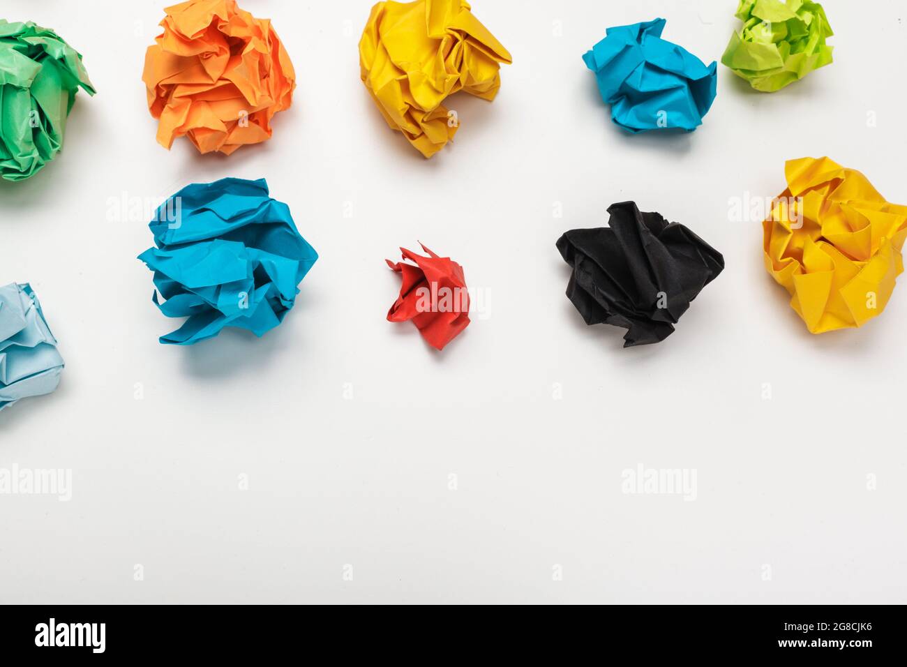 colorful crumpled paper balls Stock Photo - Alamy