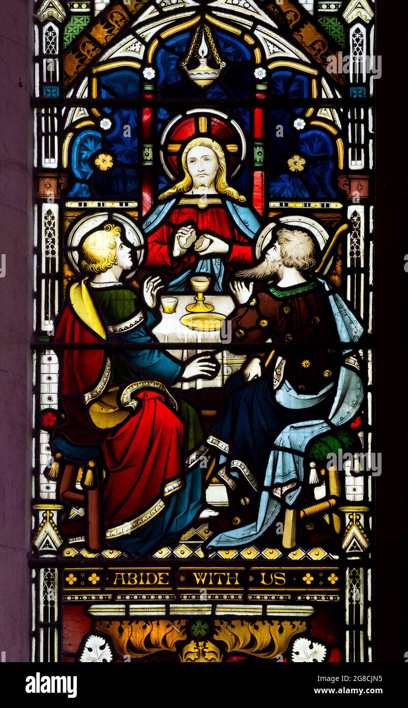 Supper at Emmaus stained glass, St. Peter and St Paul`s Church, Butlers ...