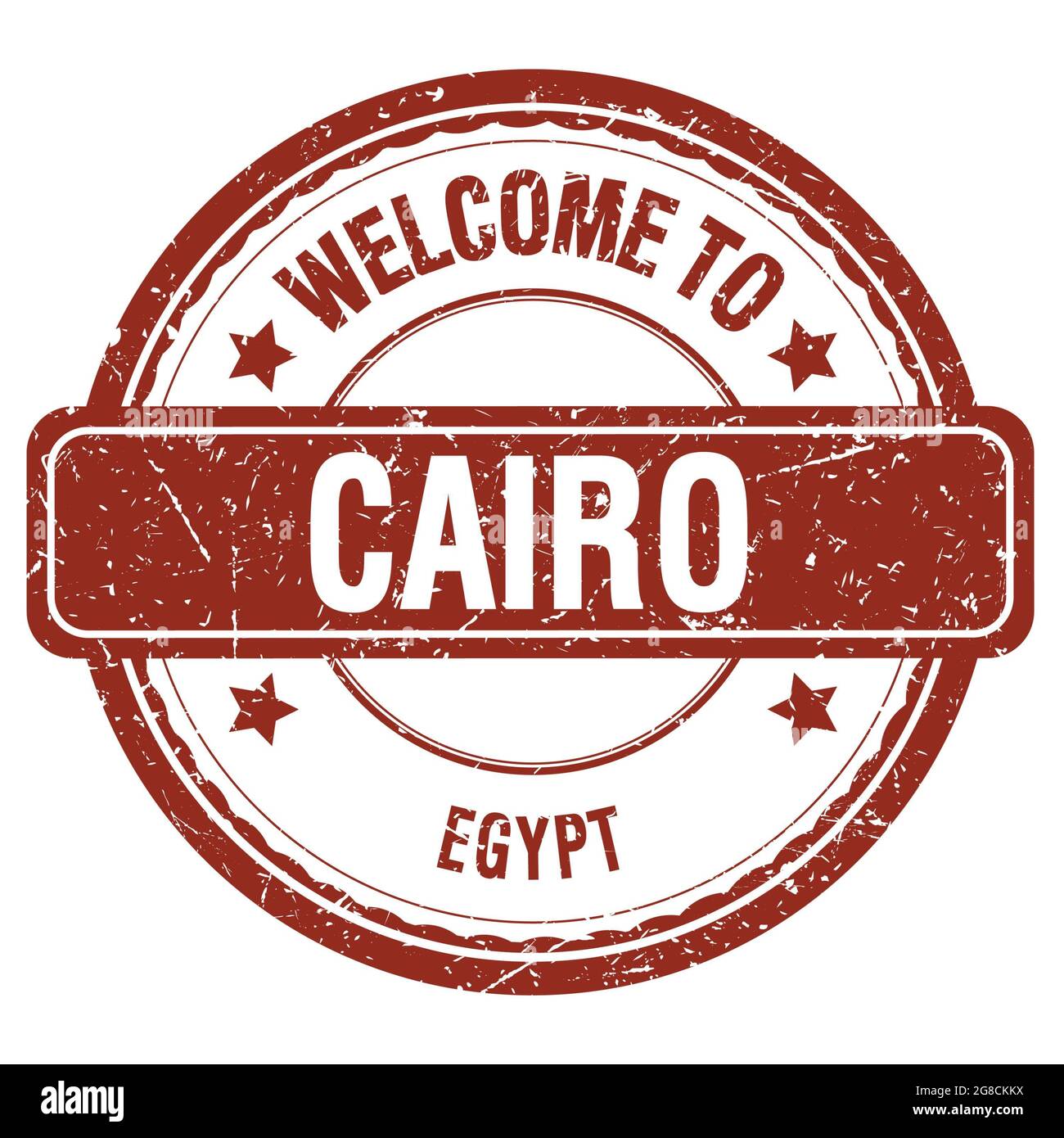 WELCOME TO CAIRO - EGYPT, words written on brown grungy stamp Stock ...