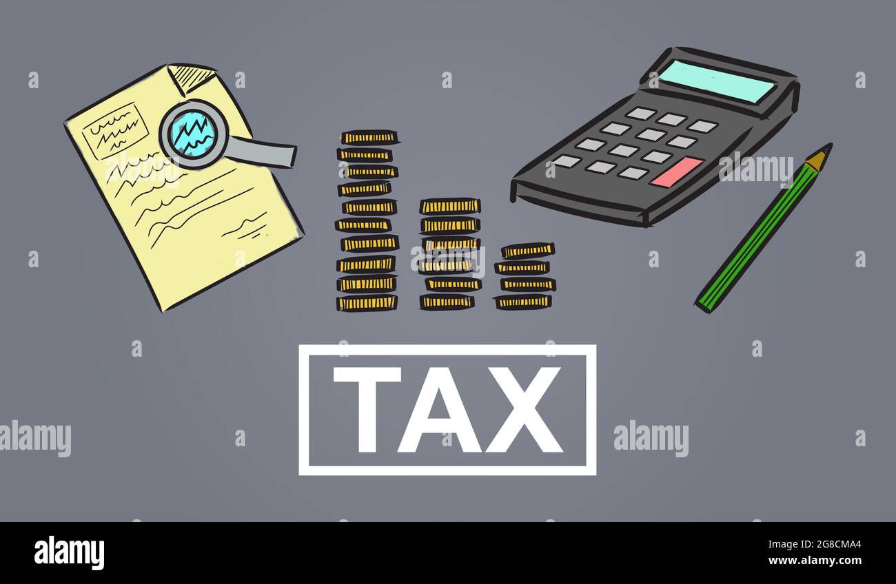 Illustration of a tax concept Stock Photo - Alamy