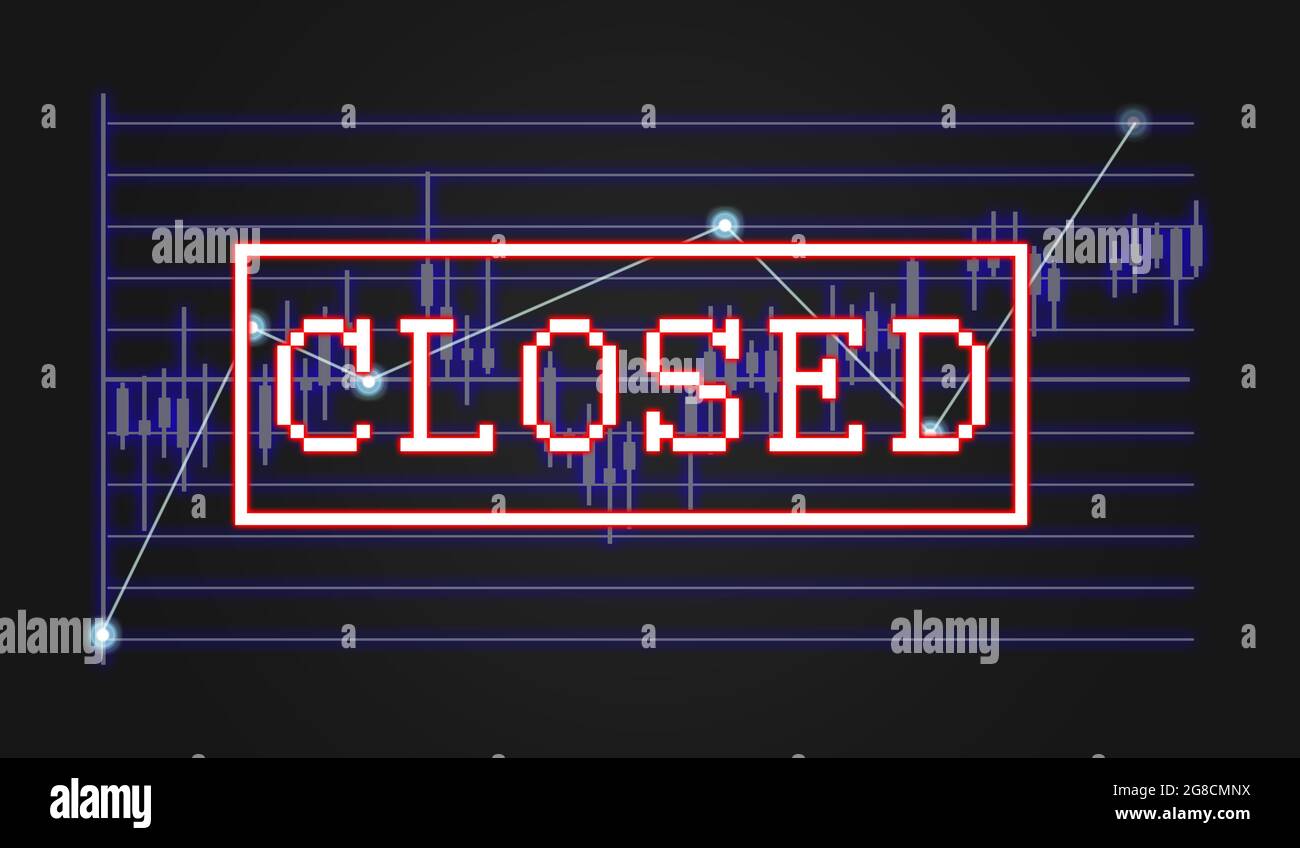 Illustration of a closed stock market concept Stock Photo - Alamy