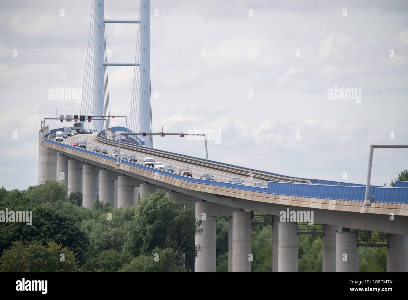Single pylon cable stayed bridge hi-res stock photography and images ...