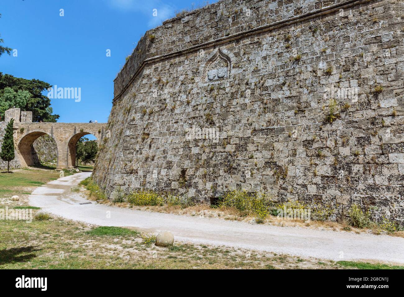 Rhodes town moat hi-res stock photography and images - Alamy