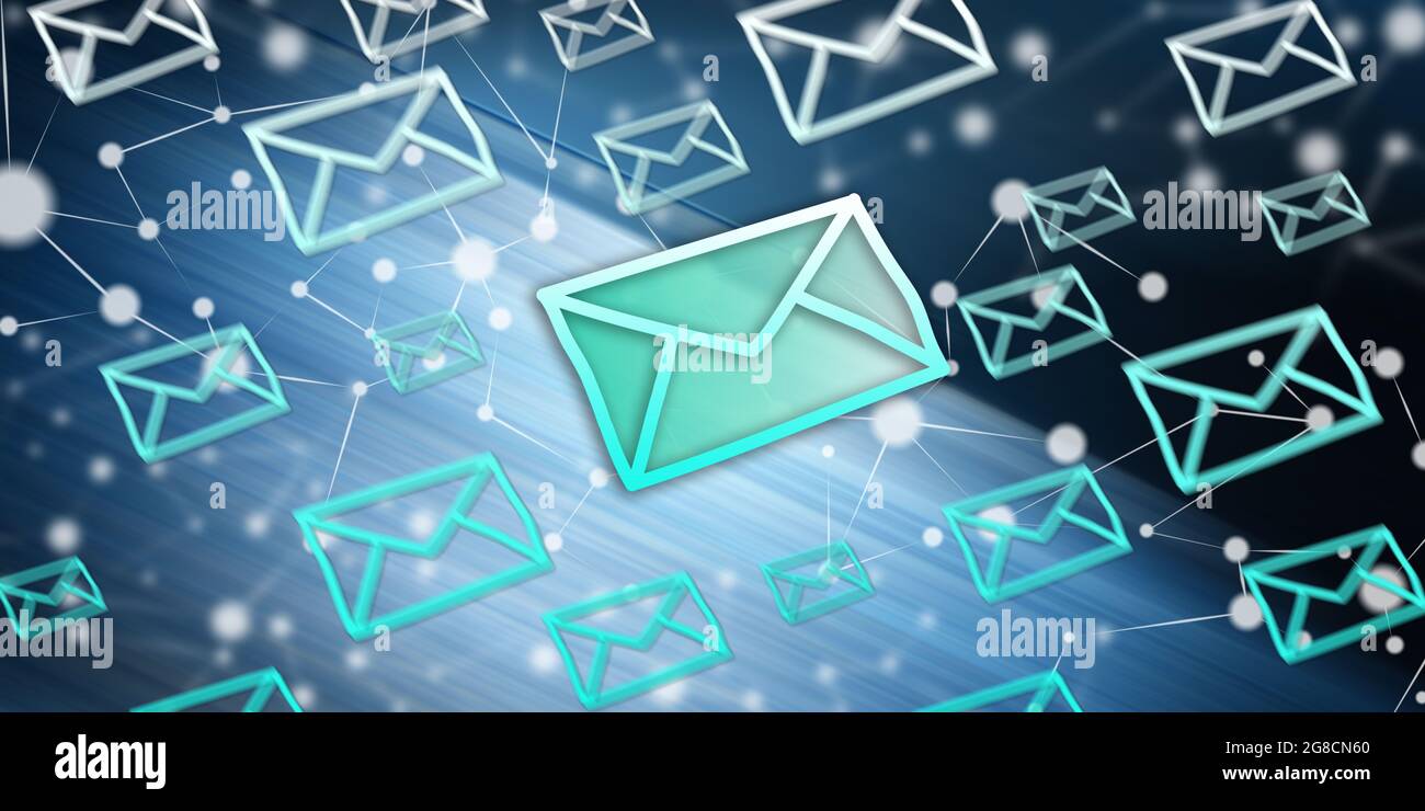 Illustration of an e-mail concept Stock Photo - Alamy
