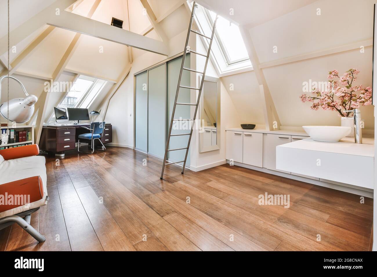 Bright interior design of a luxury house Stock Photo - Alamy
