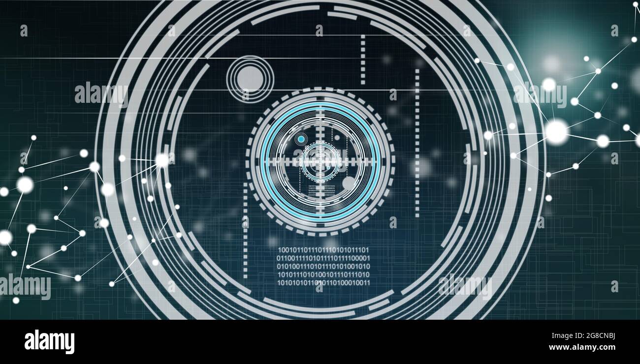 Illustration of a virtual technology concept Stock Photo - Alamy