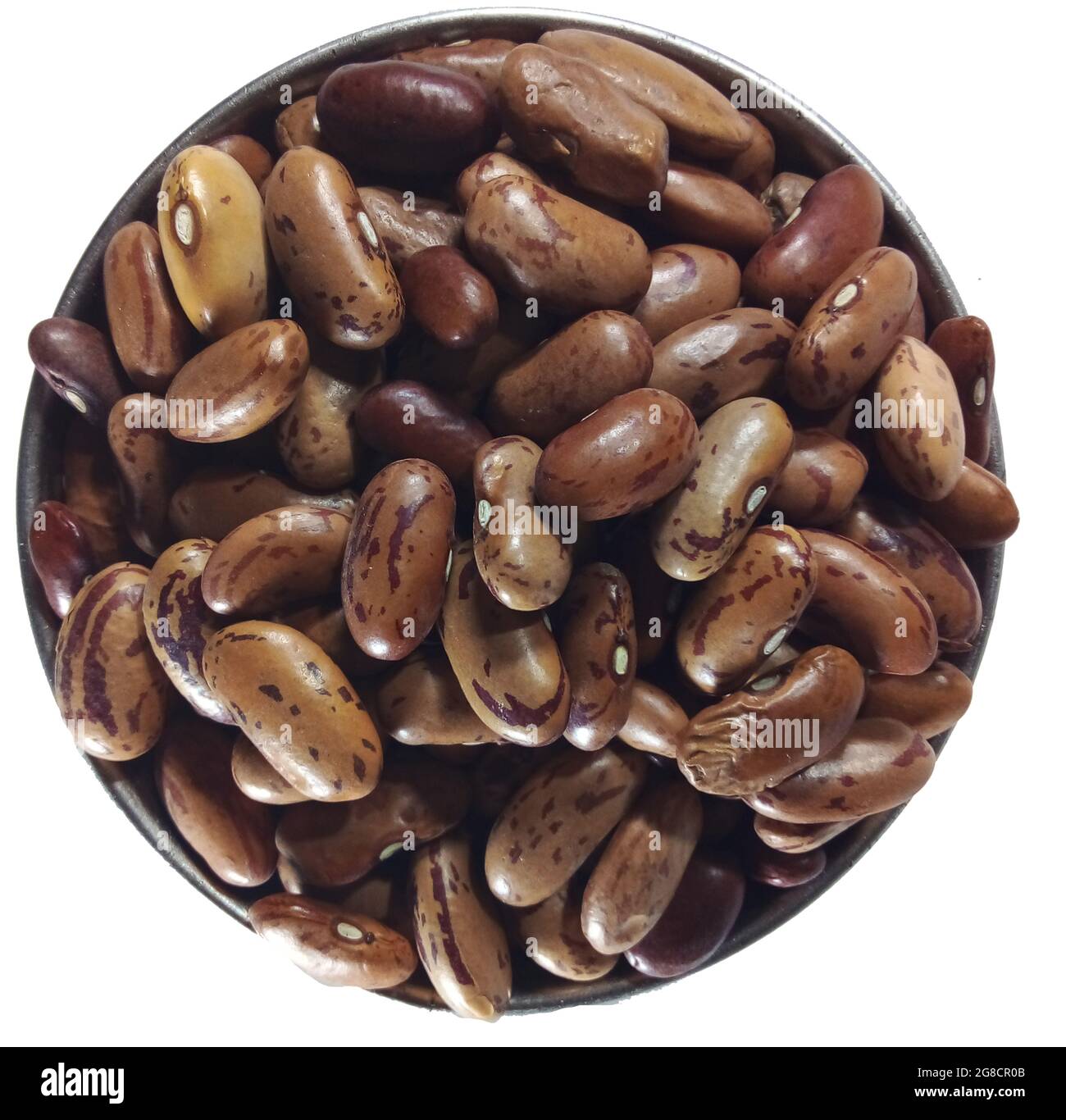 Pile of beans on a white background Stock Photo - Alamy