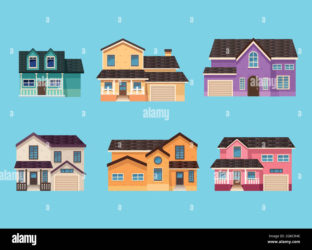 Number houses Stock Vector Images - Alamy