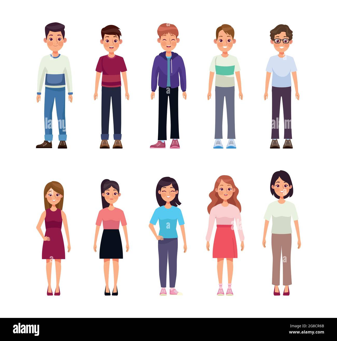 Ten characters Cut Out Stock Images & Pictures - Alamy