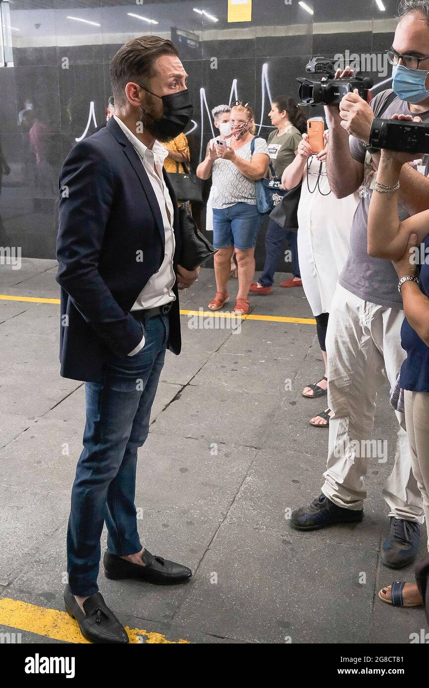 Madrid, Spain. 19th July, 2021. Antonio David Flores enters the court ...