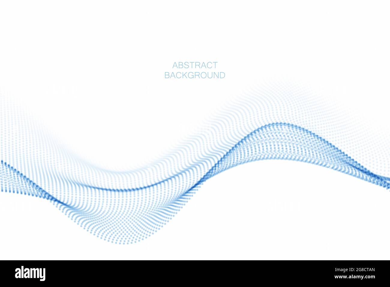 Digital technology wave. Abstract background with dots moving in space ...