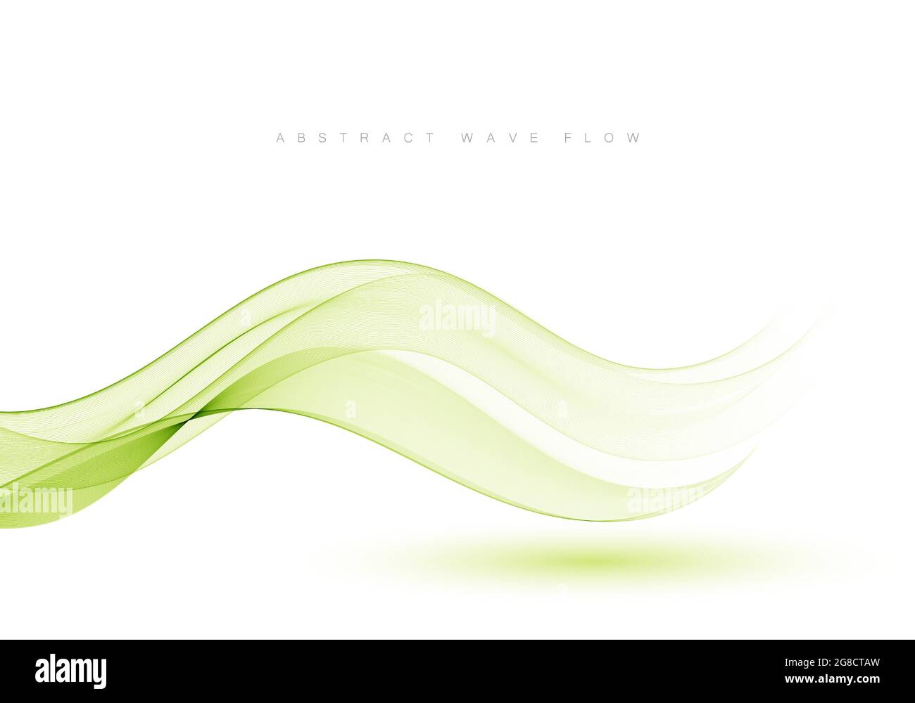 Abstract green wave vector background Green wave flow Stock Vector ...