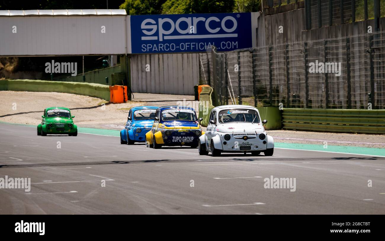 Vallelunga June 13 2021, Fx series racing. Fiat 500 old classic italian ...