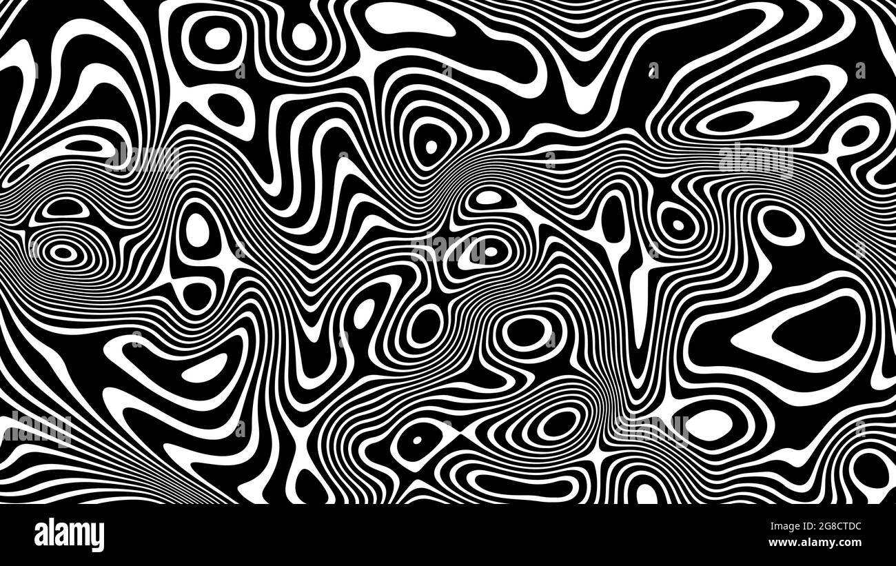 Black and white liquid texture. Abstract vector background. Monochrome ...