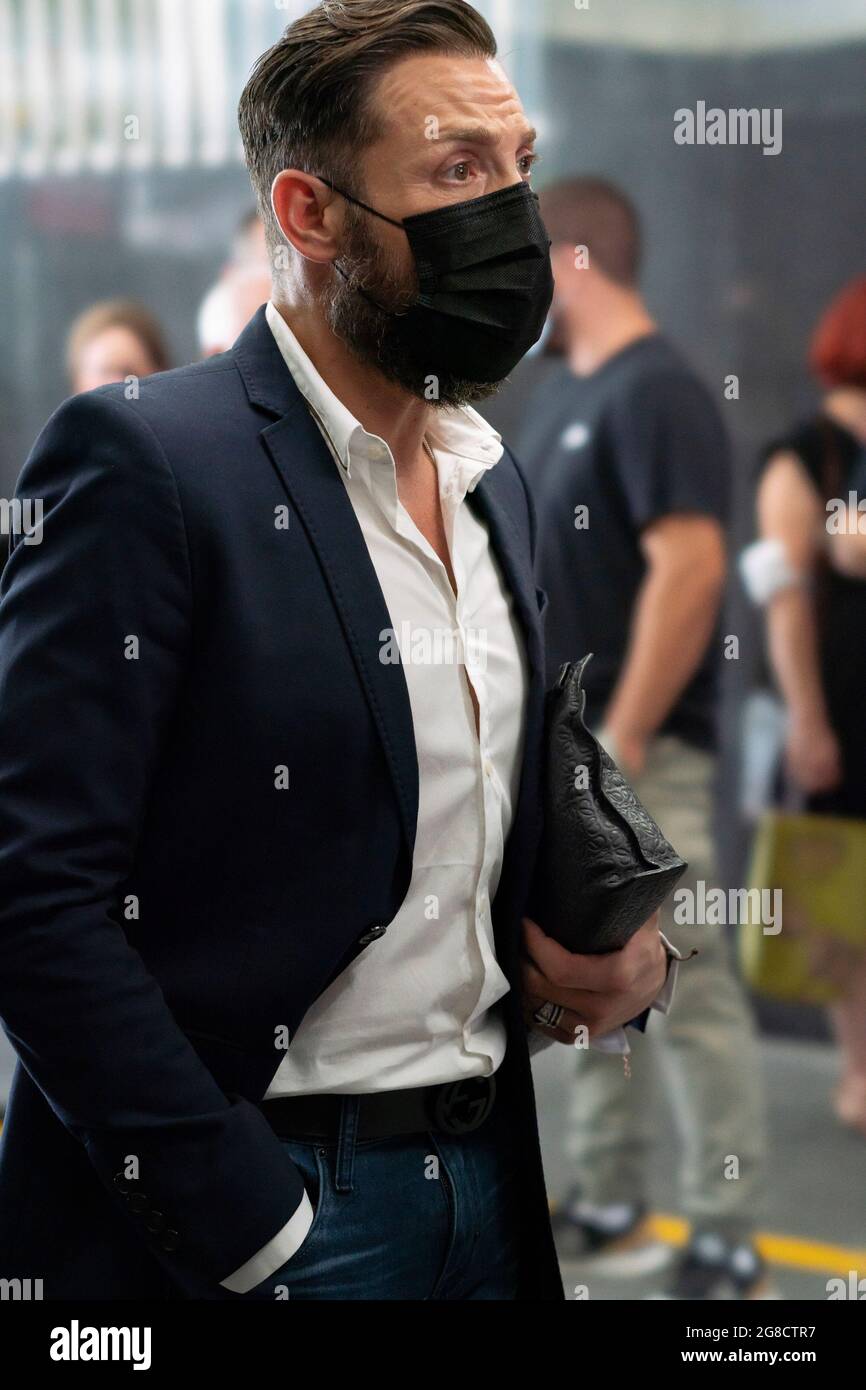 Madrid, Spain. 19th July, 2021. Antonio David Flores enters the court ...