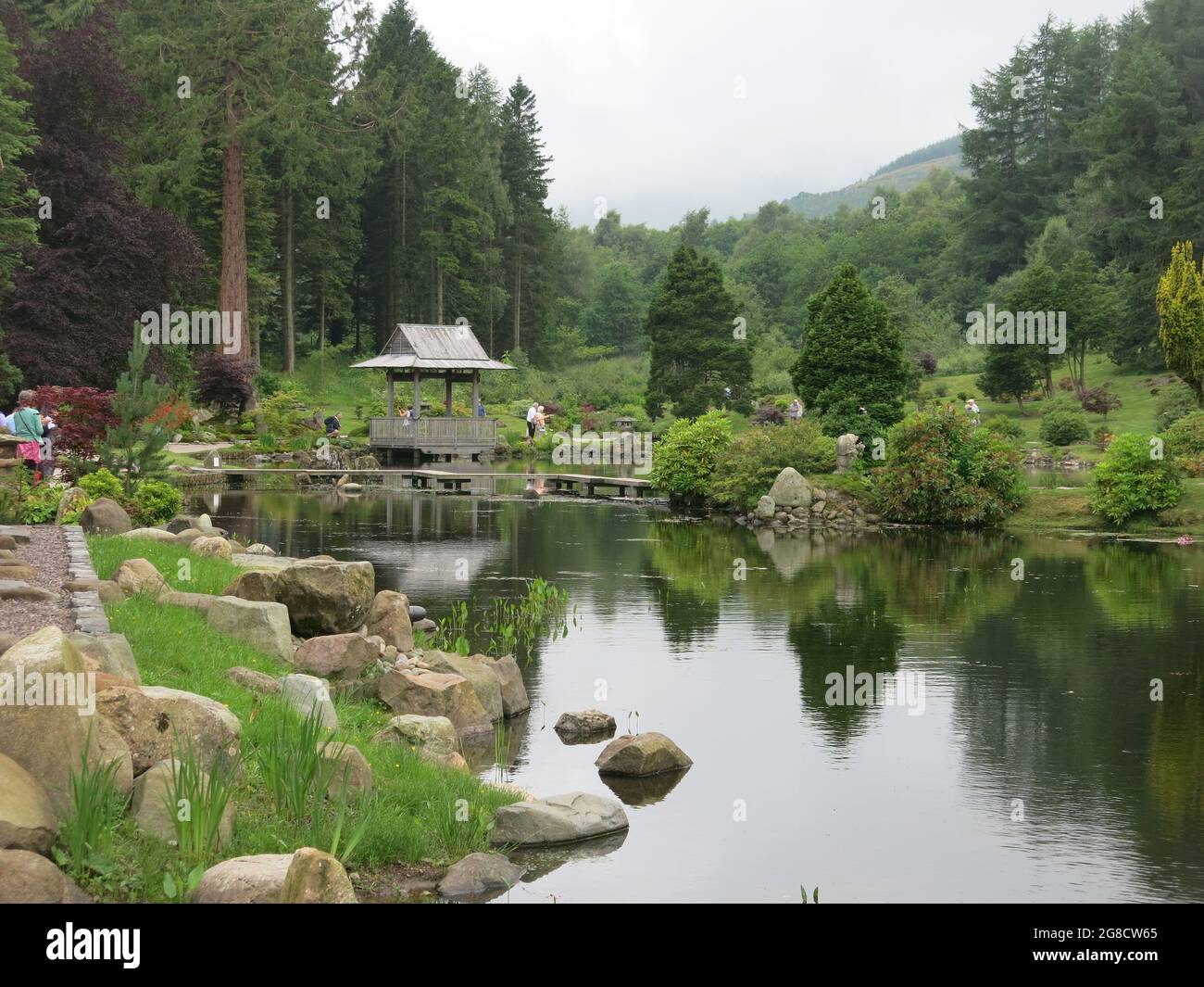 Landscape view of the Scottish Japanese Garden developed in 7 acres at ...