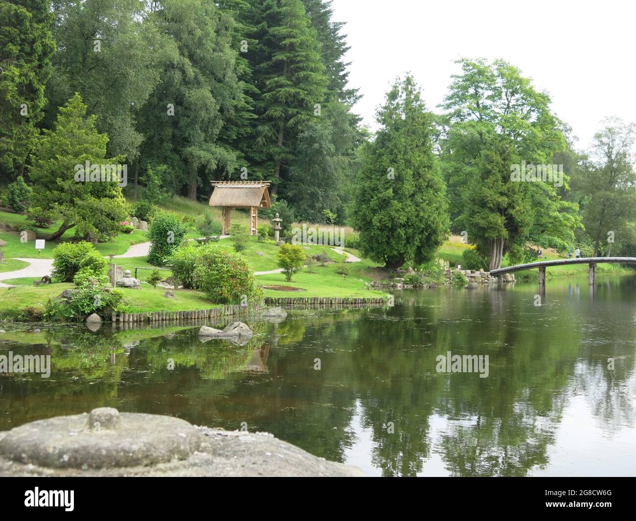 Landscape view of the Scottish Japanese Garden developed in 7 acres at ...