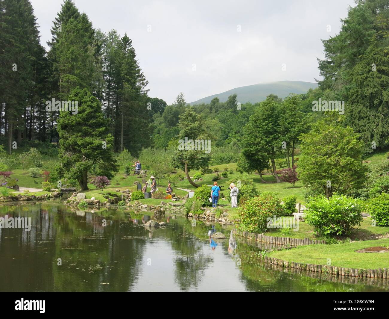 Landscape view of the Scottish Japanese Garden developed in 7 acres at ...