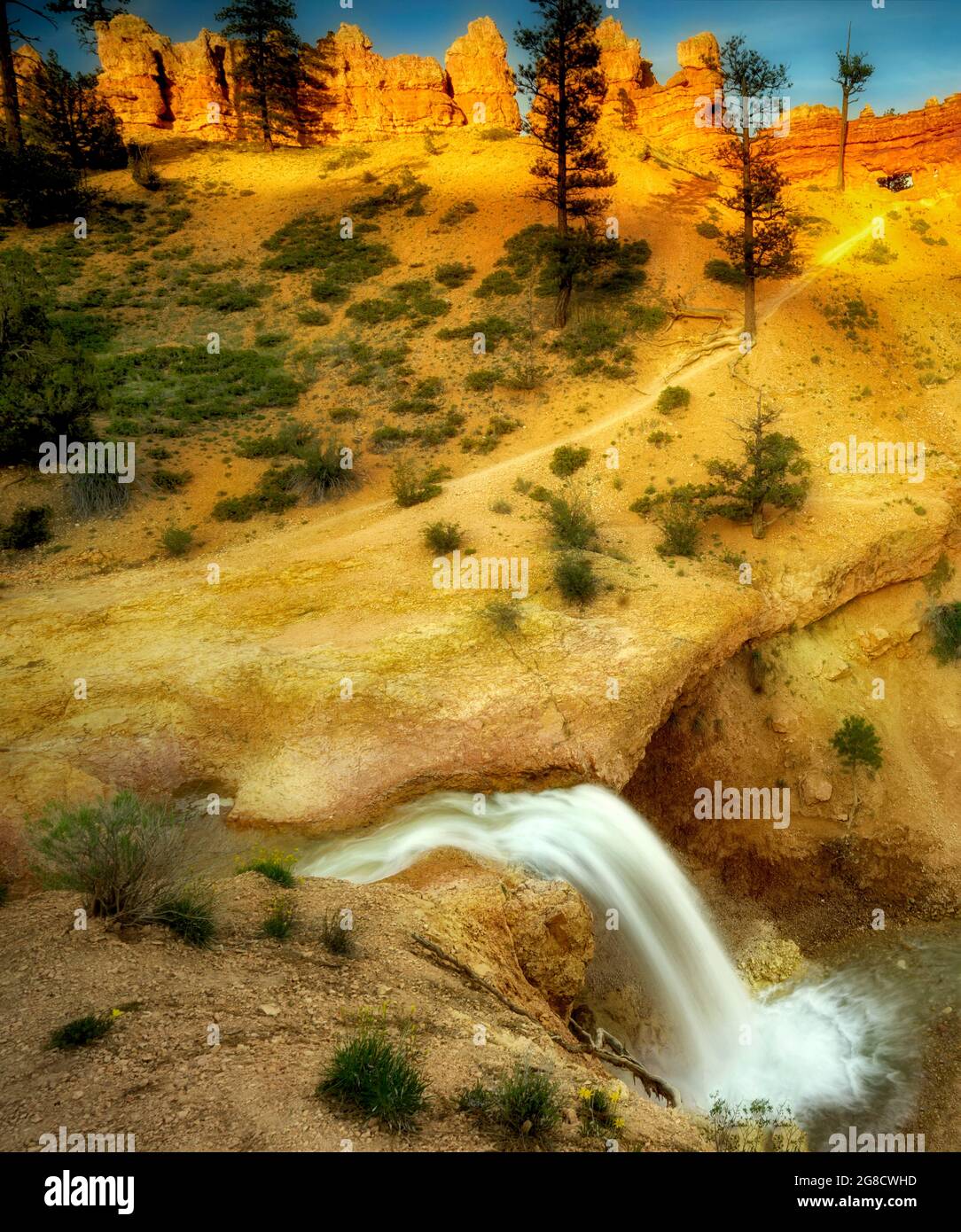 Waterfalls on Tropic Ditch. Zion National Park, Utah Stock Photo - Alamy