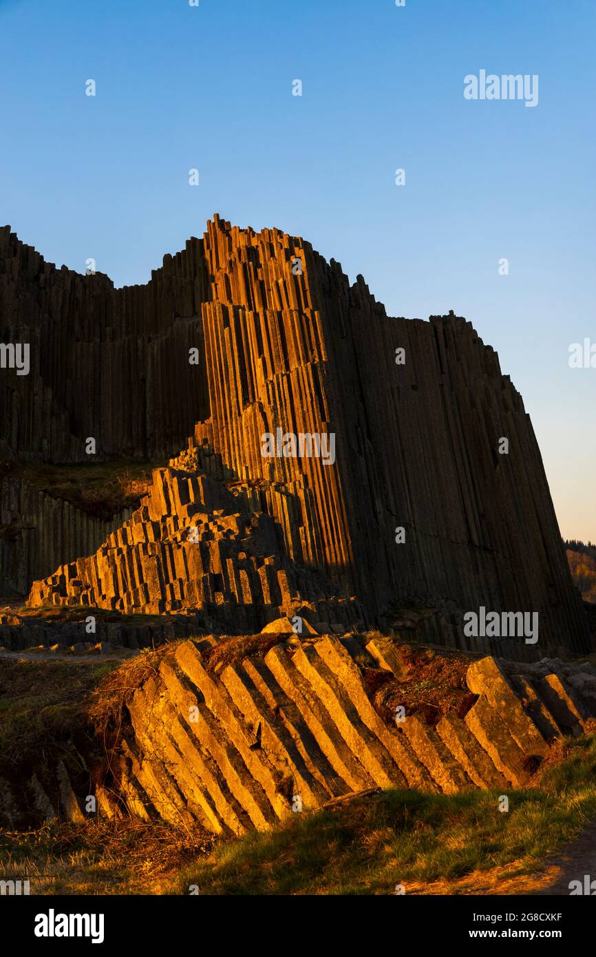 Polygonal structures of basalt columns, natural monument Panska skala ...