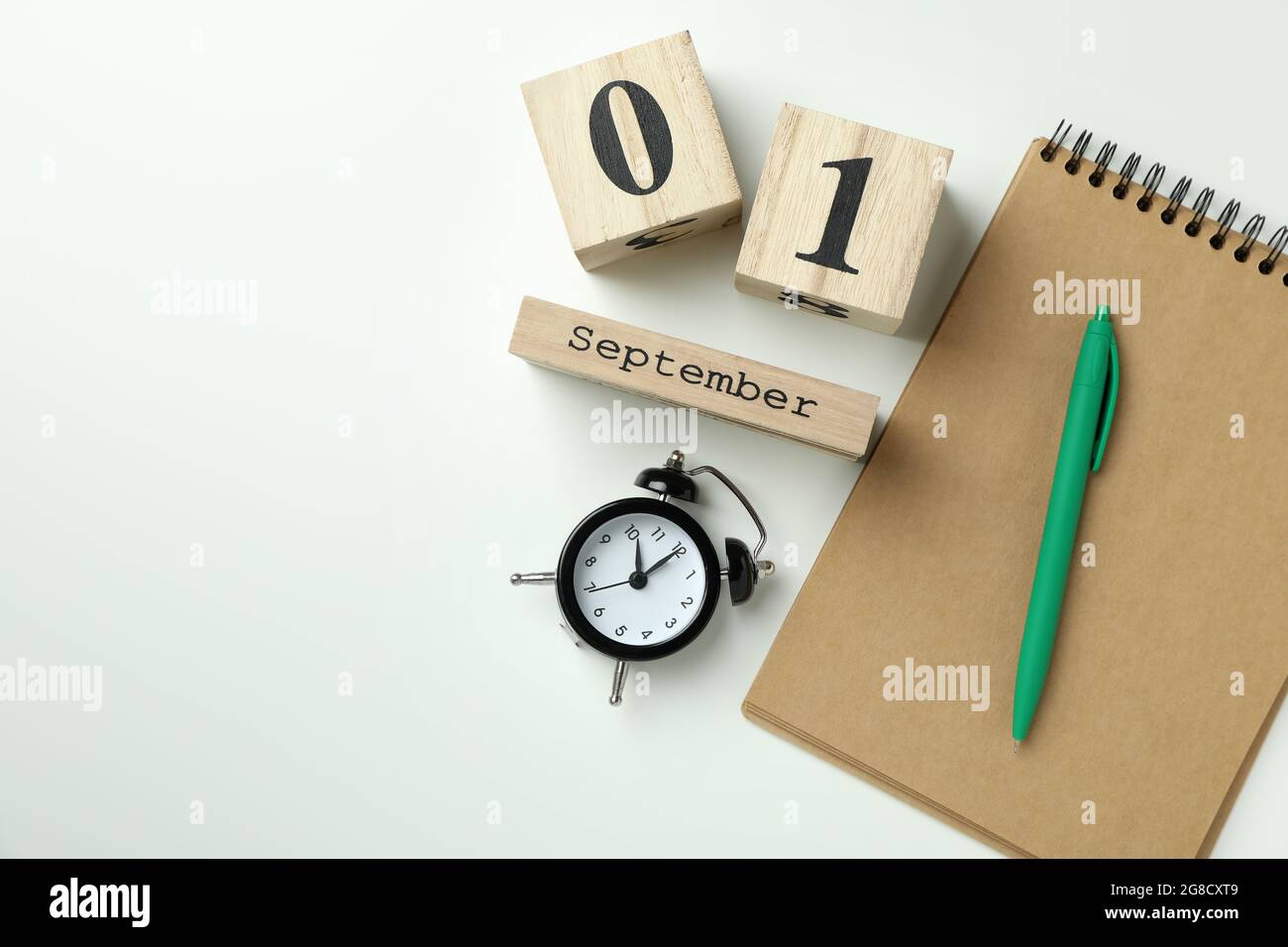 Concept of September 1 on white background Stock Photo - Alamy
