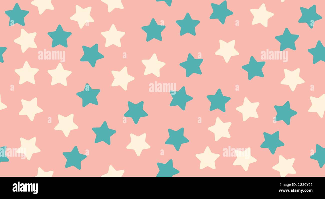 Cute seamless pattern with stars Vector illustration Stock Vector Image ...