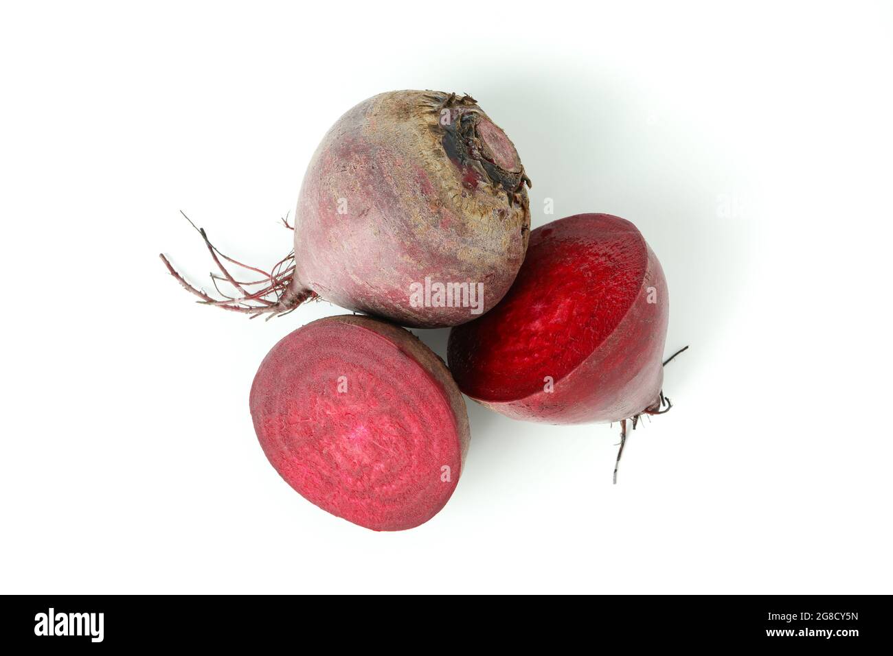 Ripe red beet isolated on white background Stock Photo - Alamy