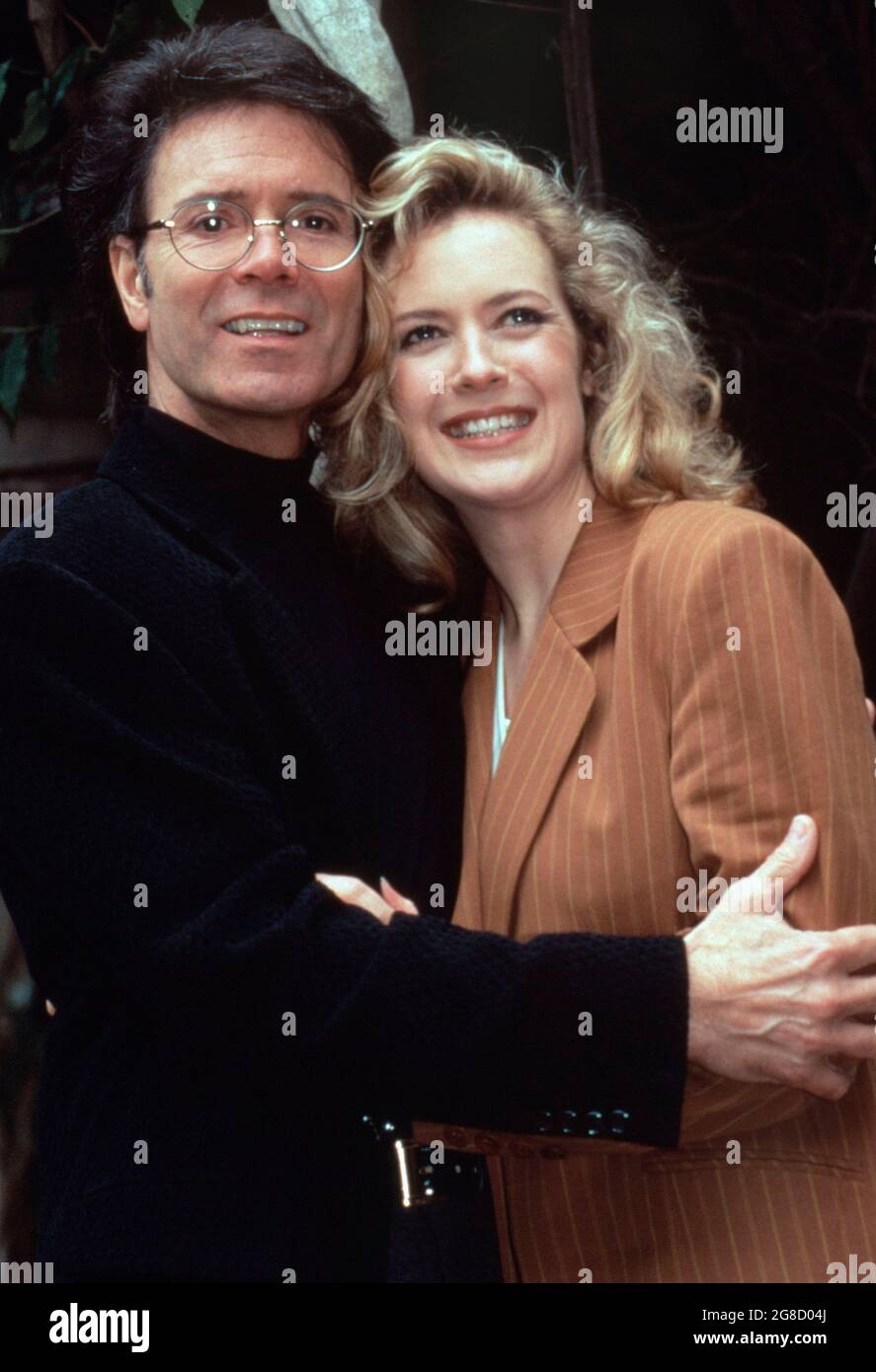 London, UK. LIBRARY. Cliff Richard and singer Helen Hobson promoting ...