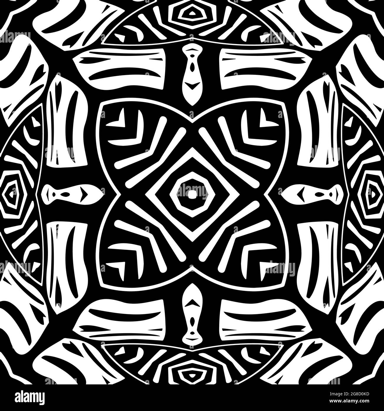 Vector geometric pattern. Black and white pattern Stock Vector Image ...