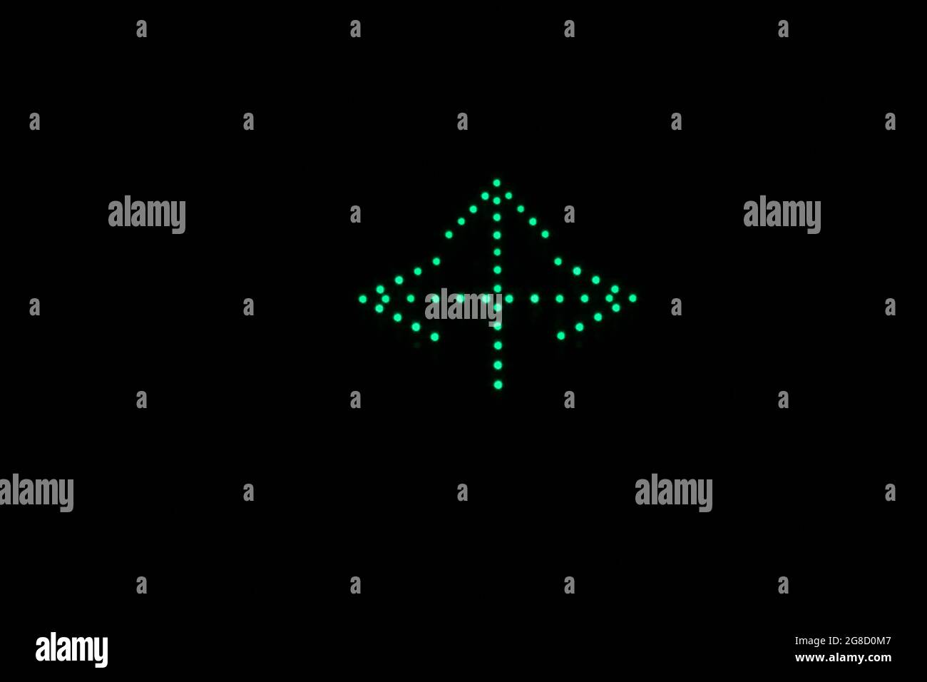 Green LED arrows up, left and right Stock Photo - Alamy