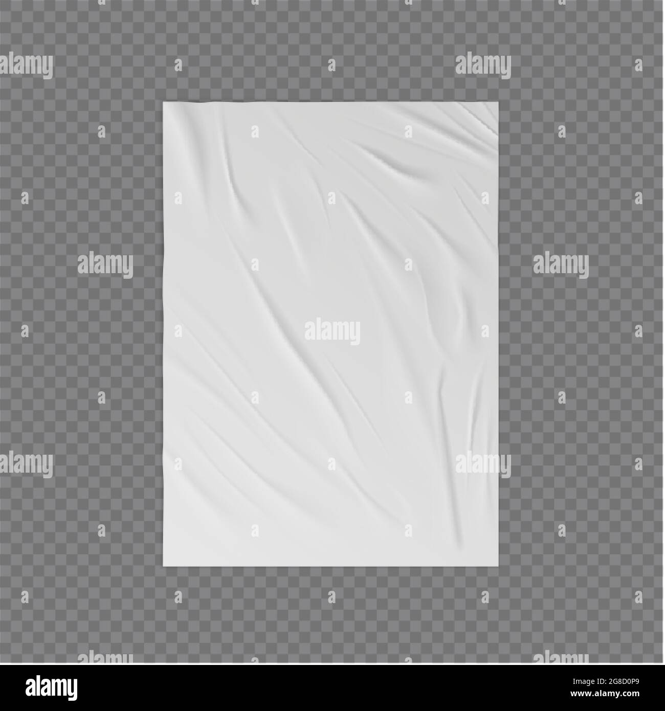 Wrinkled paper vector realistic template for poster Stock Vector Image ...