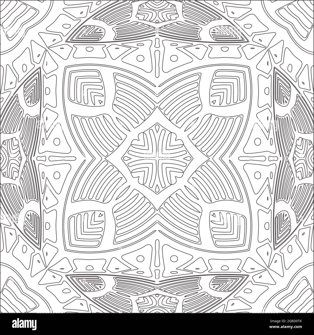 Vector geometric pattern. Black and white pattern Stock Vector Image ...
