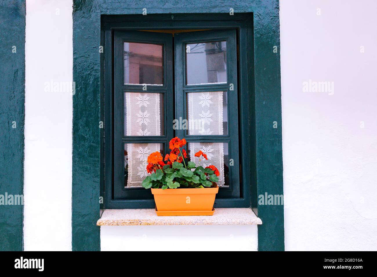 Beautiful traditional window of a small Spanish village Stock Photo - Alamy
