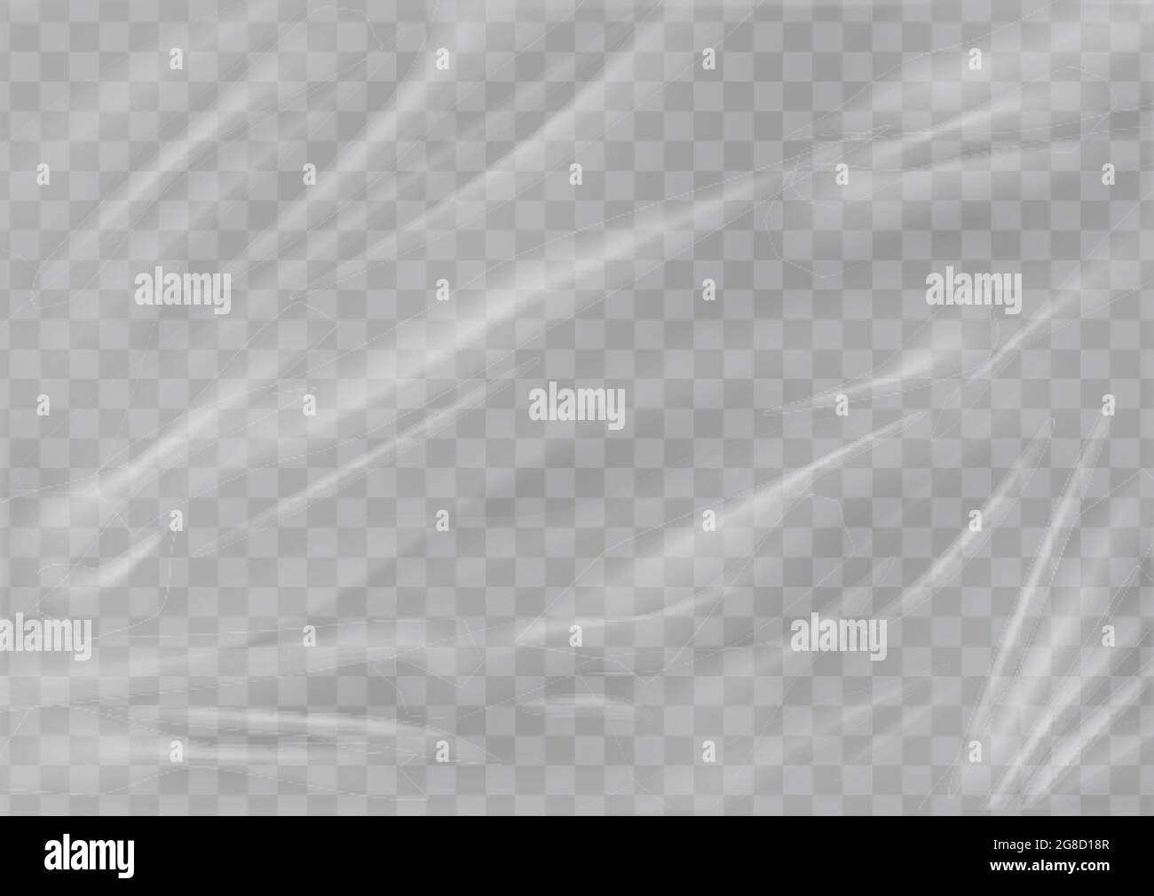 Realistic plastic wrap texture . Stretched polyethylene cover Stock ...