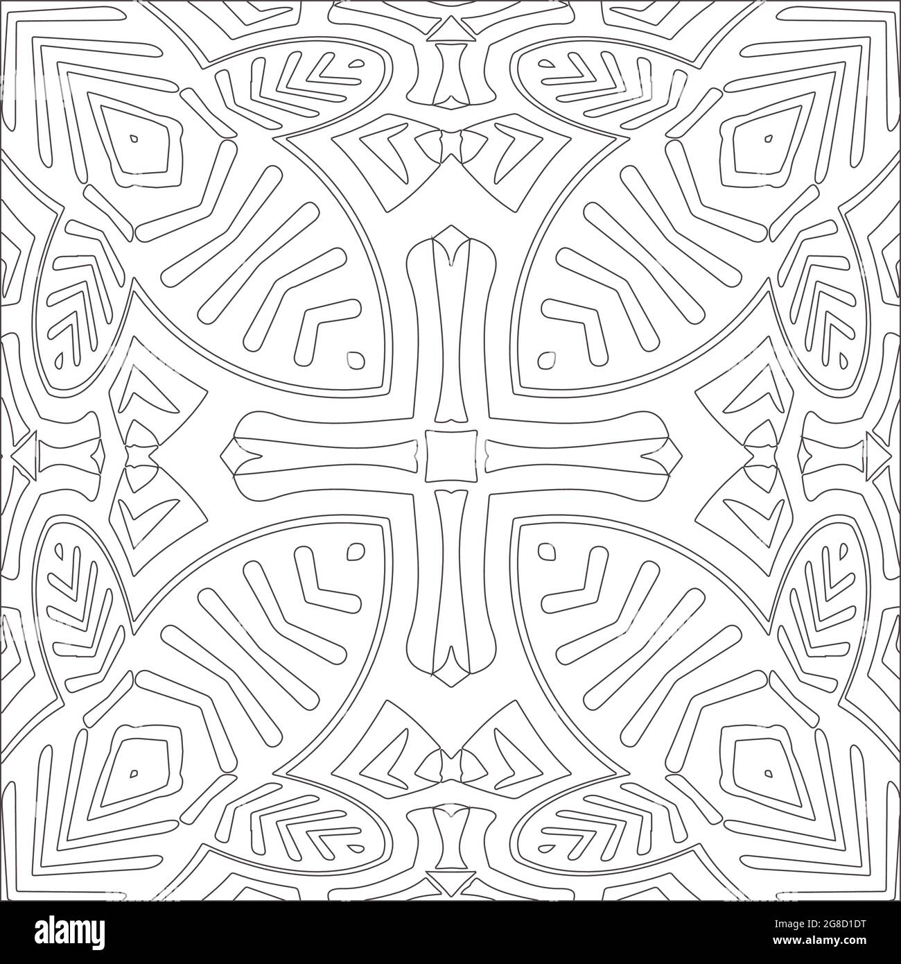 Vector geometric pattern. Black and white pattern Stock Vector Image ...